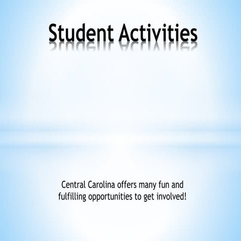 Student Activities Presentation | PPT
