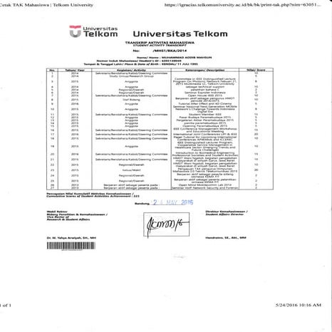 Student Activity Transcript | PDF