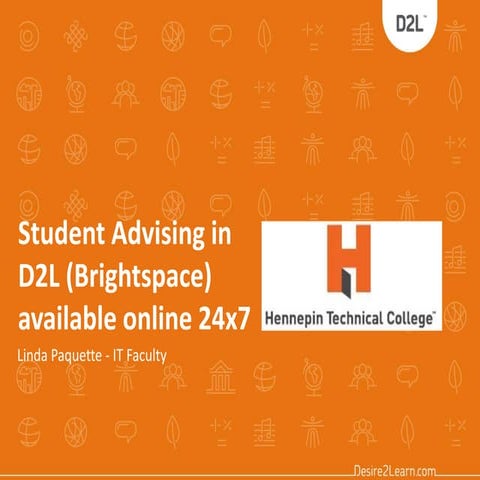 Proactive Student Advising-24×7 in D2L | PPTX | College Education ...