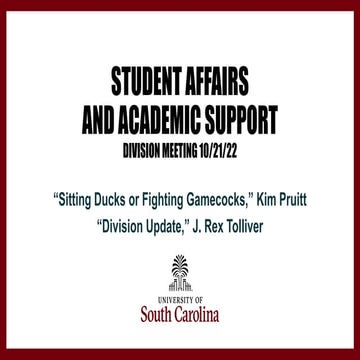 Student Affairs and Academic Support Division Meeting 10/21/22 | PDF