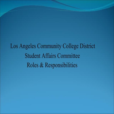 Student Affairs Committee | PPT