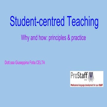 Student centred teaching | PPT