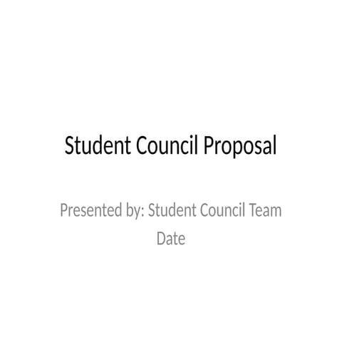 Student Council presentation | PPTX
