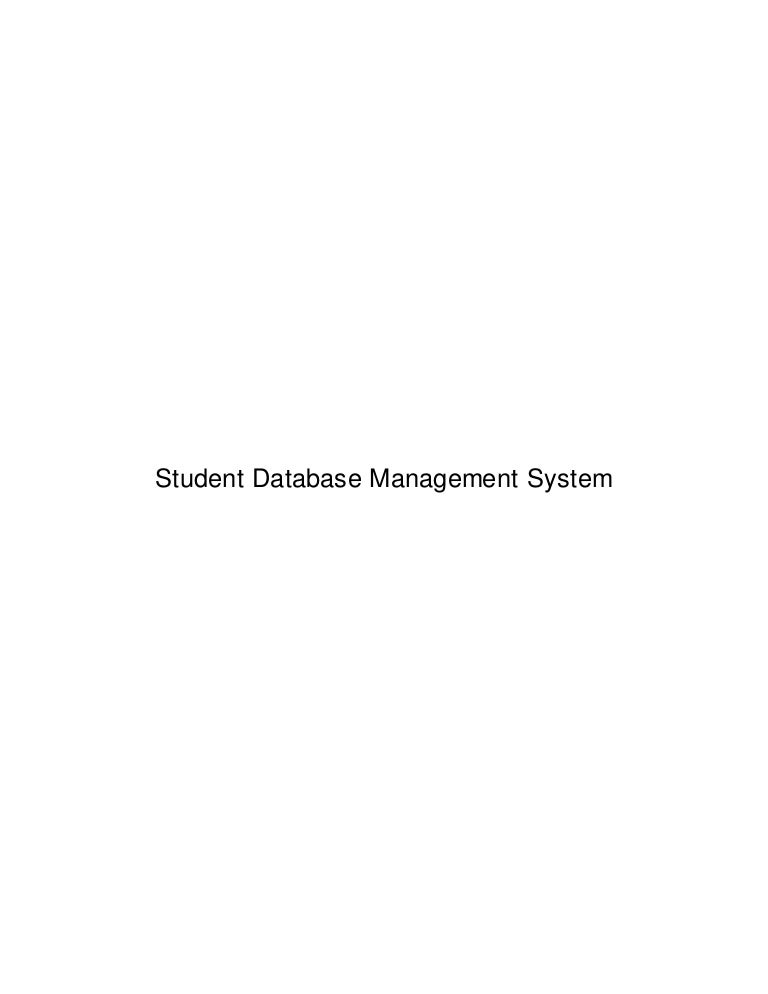 Student database management system PROJECT