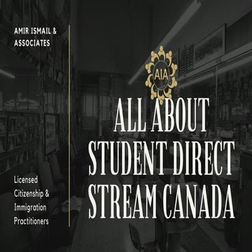 Canada's Student Direct Stream | PPT