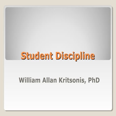 Regular Student Disipline Explusion And Suspension | PPT