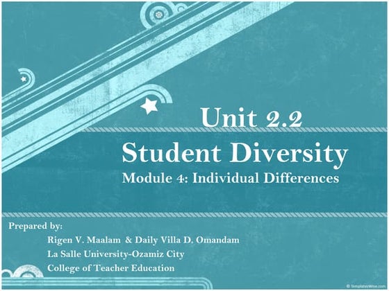 Unit 2.2- Student Diversity | PPTX