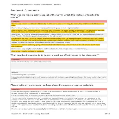 Student evaluation of teaching spring 2017 - individual report-set for phys-1202 q-035l-storr ...