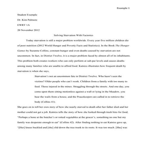 Student example problem solution | PDF