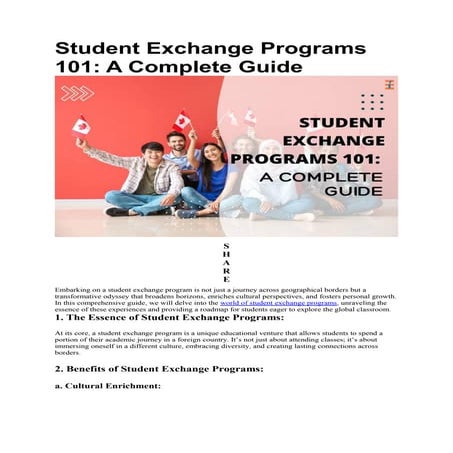 Student Exchange Programs 101: A Complete Guide | Future Education ...