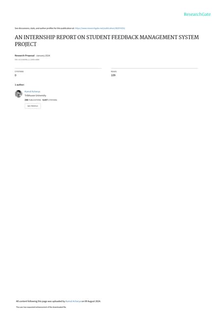 ONLINE STUDENT FEEDBACK SYSTEM | PPTX