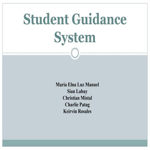 Student guidance system | PPTX