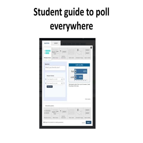 Student guide to poll everywhere | PPT