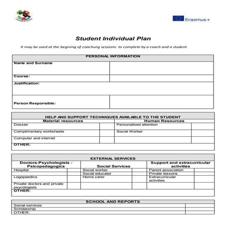 Student individual plan | DOCX