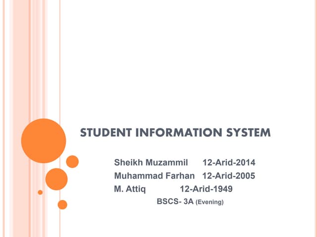 Student Management System best PPT | PPTX