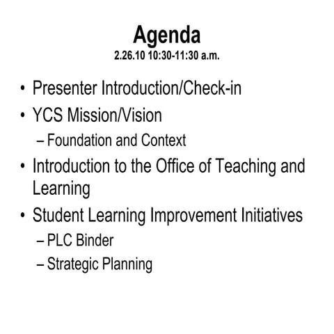 Student Learning Initiatives (R) | PPT