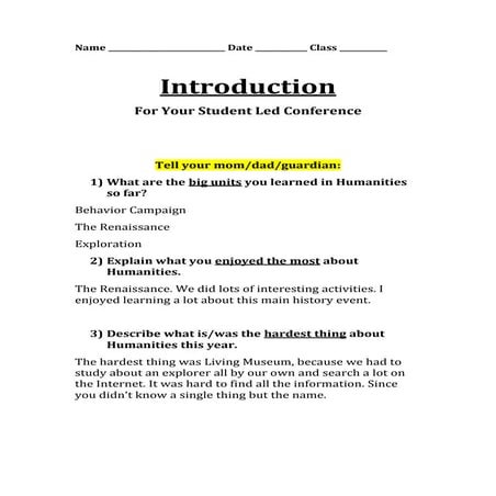 Student+led+conference+handout | DOCX