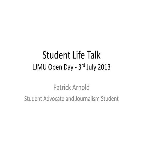 Student life talk | PPTX