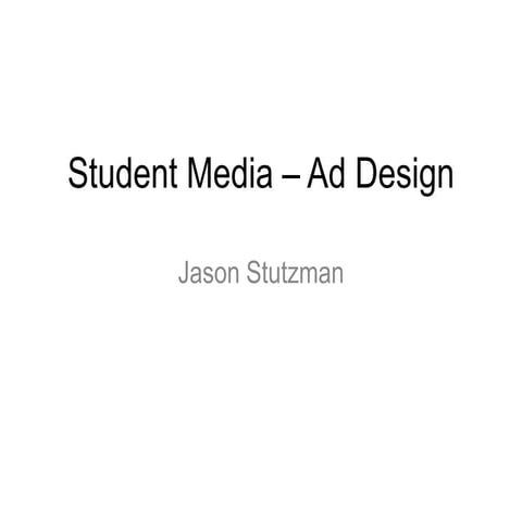 Student media – ad design | PPTX