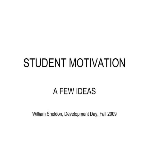 Student Motivation | PPT