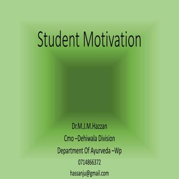 Student motivation | PPTX