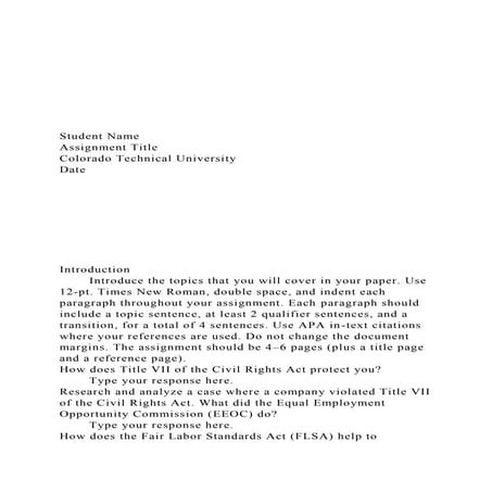 Student NameAssignment TitleColorado Technical Uni.docx | Remote ...