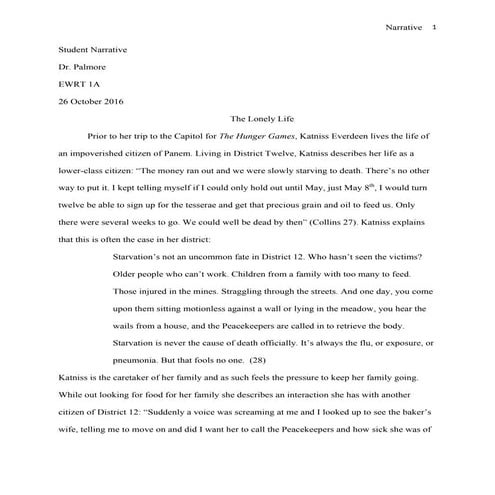 Student narrative example | PDF