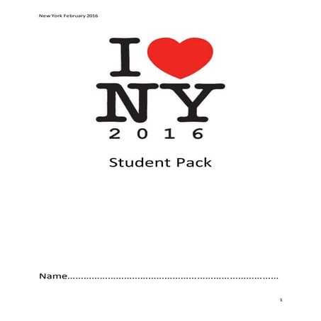 Student pack | DOCX | Travel Preparation and Advice | Travel