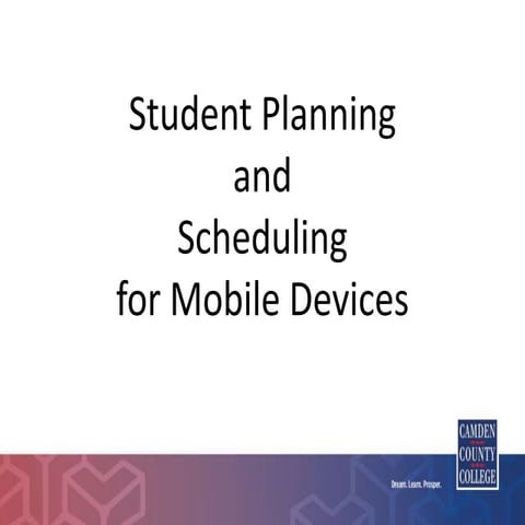 Student Planning - Schedule on Cell Phone | PPT