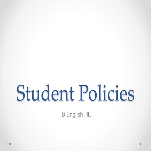 Student policies | PPTX