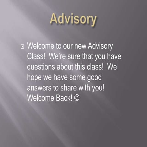 Advisory powerpoint | PPTX