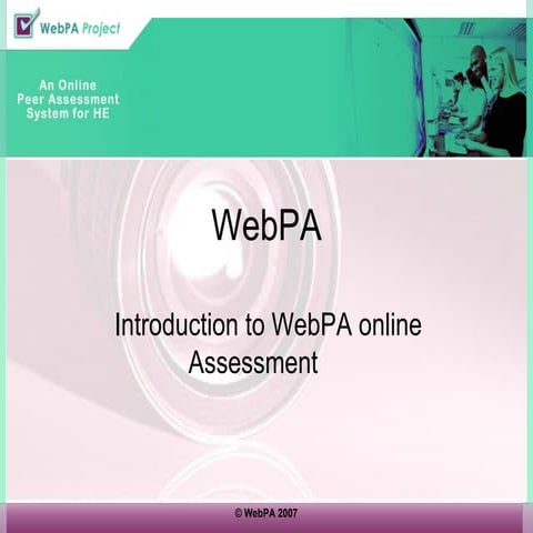 WebPA - A Practical Approach to Peer Assessment | PPT