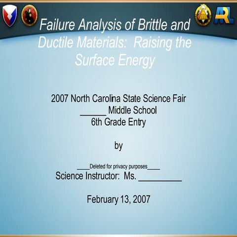 Student Science Fair Presentation | PPT