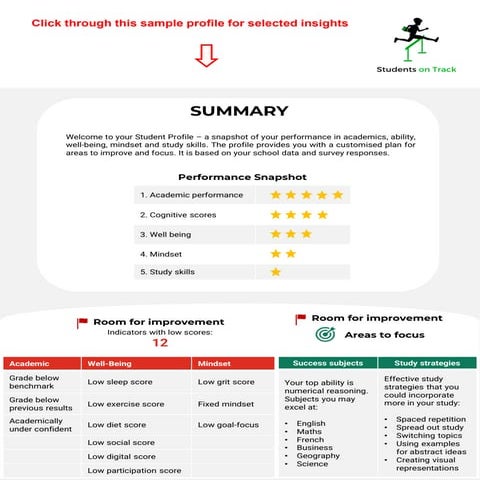 Student Profile Sample - improving academic performance | PDF