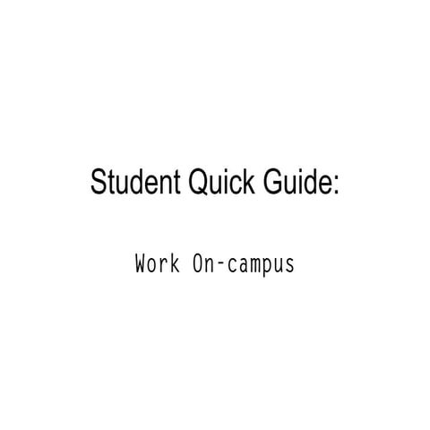 Federal Work-Study Overview - Howard University | PDF