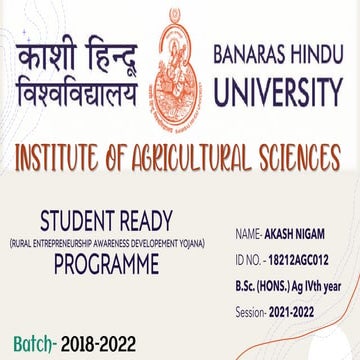 Presentation on RAWE and agro-industrial attachment program 2022 | PPTX