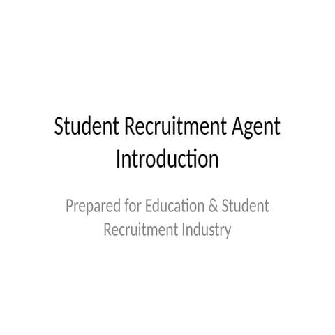 Studentrecurriement for agency student template | PPTX