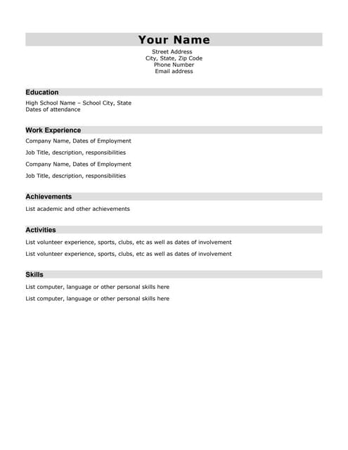 Resume format | DOTX