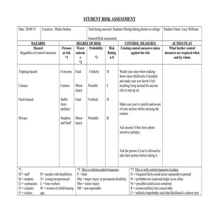 Student risk assessment | DOCX