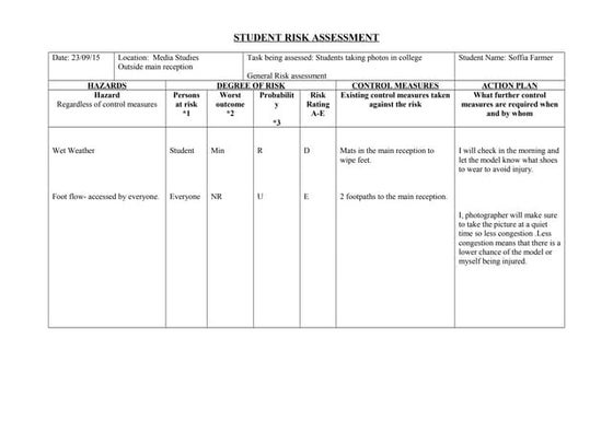 Student risk assessment | PPT