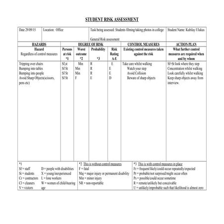 Sample risk assessment roadhaulage | PDF