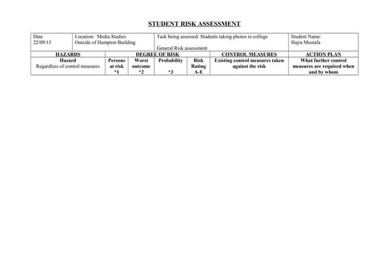 Student risk assessment | PPT