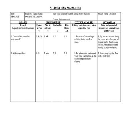 Student risk assessment stairwell | DOC