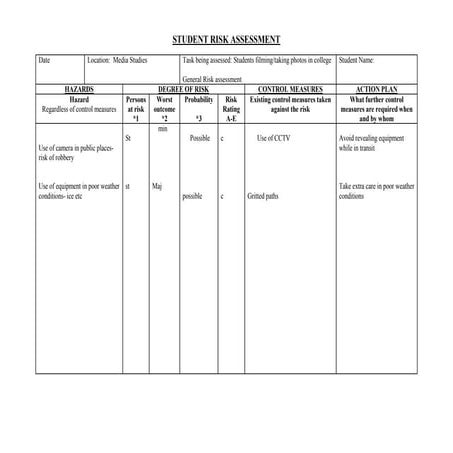 Student risk assessment | PDF