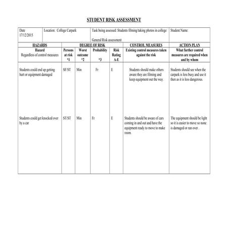 Student risk assessment (2 | DOC