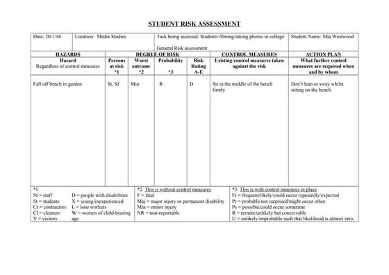 Student Risk Assessment 3 | PPT