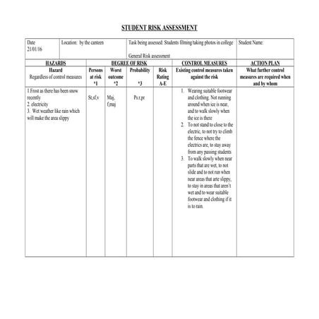 Student risk assessment | DOCX