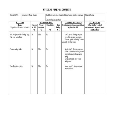 Student risk assessment | DOC