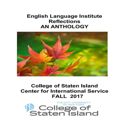 Students' anthologies - Fall 2017 - English Language Institute ...
