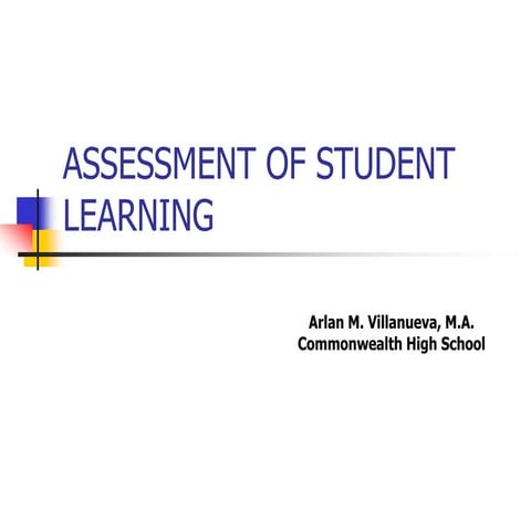 Assessing student learning outcomes | PDF